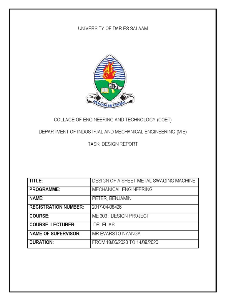 Sheet Metal Swaging Machine Design | PDF | Gear | Bearing (Mechanical)