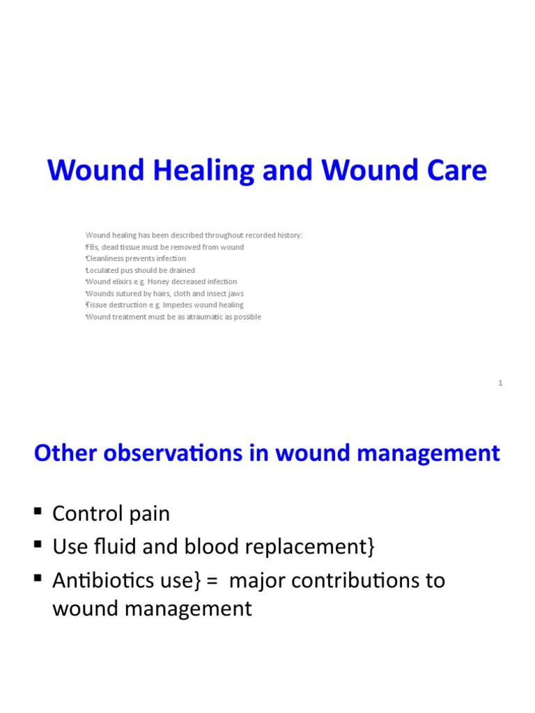 Wound Healing and Wound Care | PDF | Wound Healing | Wound