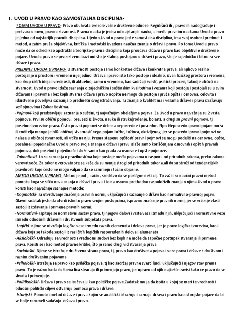 Uvod U Pravo | PDF