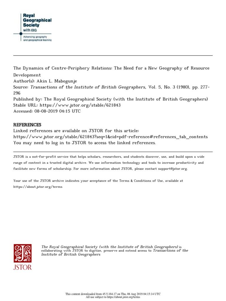 Dynamics of Centre-Periphery Relations | PDF | Economic Growth | Ecology