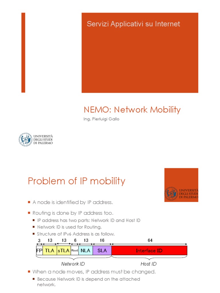 NEMO: Network Mobility: Servizi Applicativi Su Internet | PDF | Ip ...