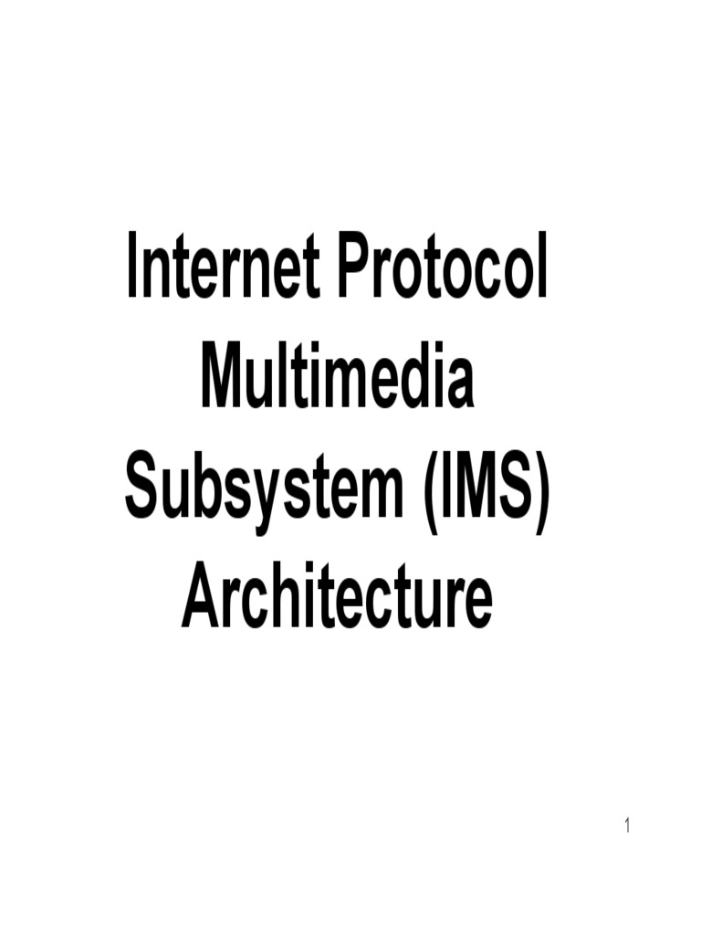 1 - Vuvedenie V IMS Chast 1 | PDF | Ip Multimedia Subsystem | Computer ...