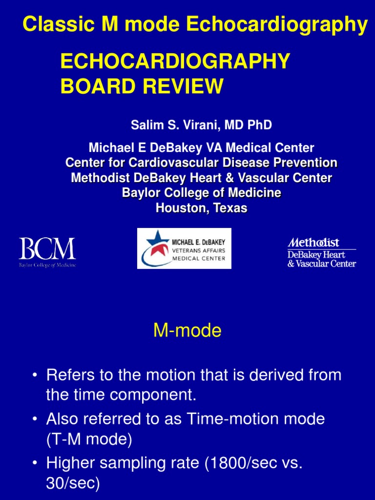 Classic M Mode Echocardiography ECHOCARDIOGRAPHY BOARD REVIEW | PDF ...