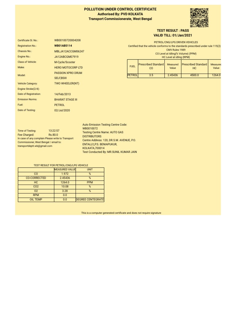 Https Vahan - Parivahan.gov - in Puc Views Pucpublic - XHTML | PDF ...