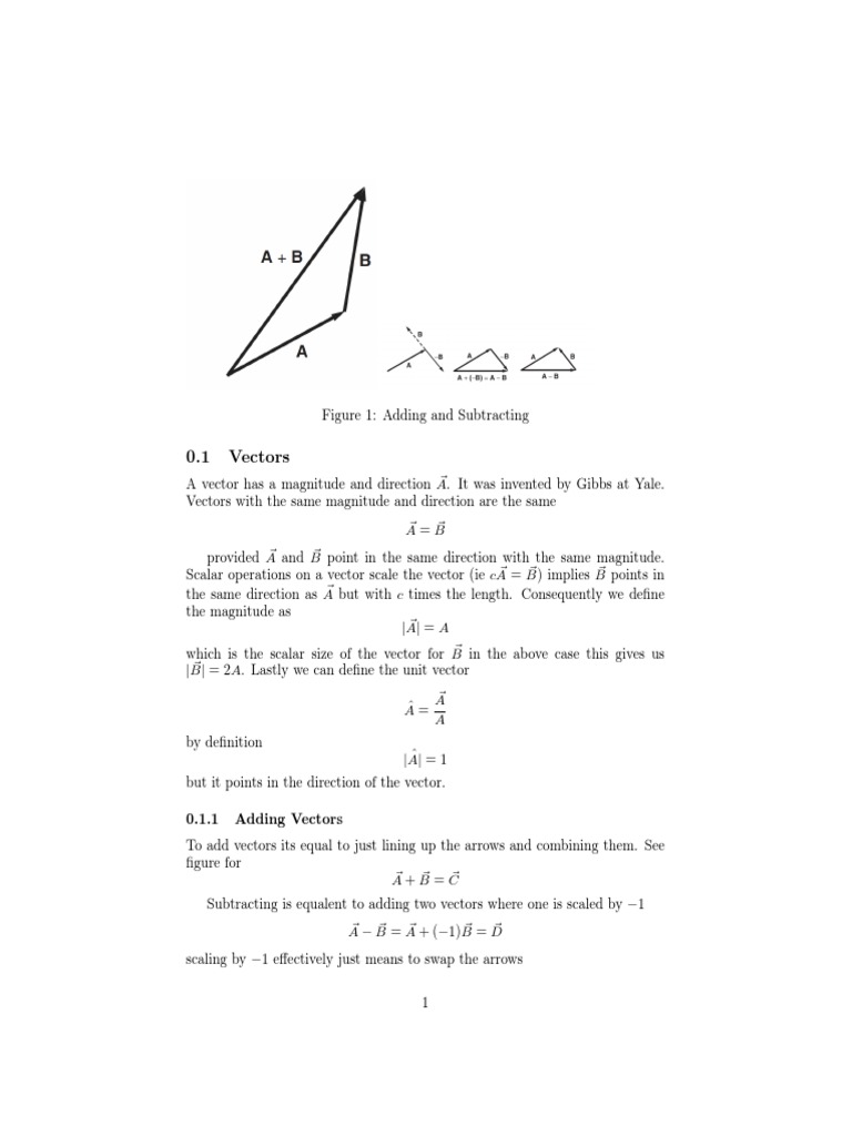 Vector Basics | PDF | Euclidean Vector | Differential Geometry