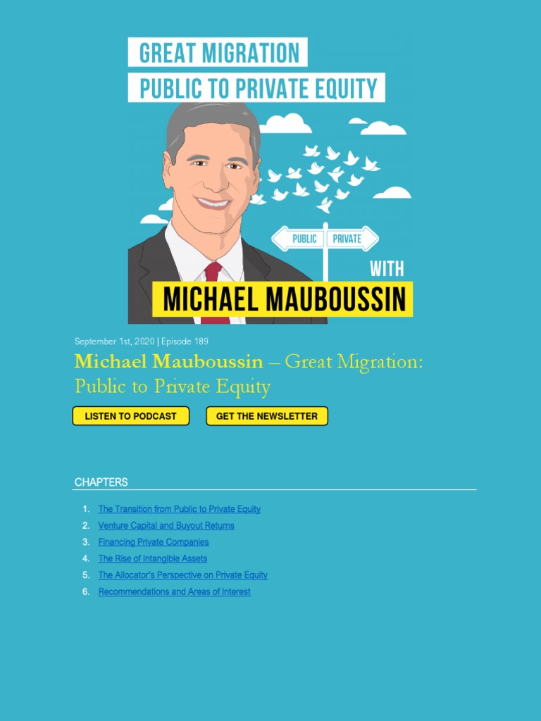 Michael Mauboussin - Great Migration:: Public To Private Equity | PDF ...