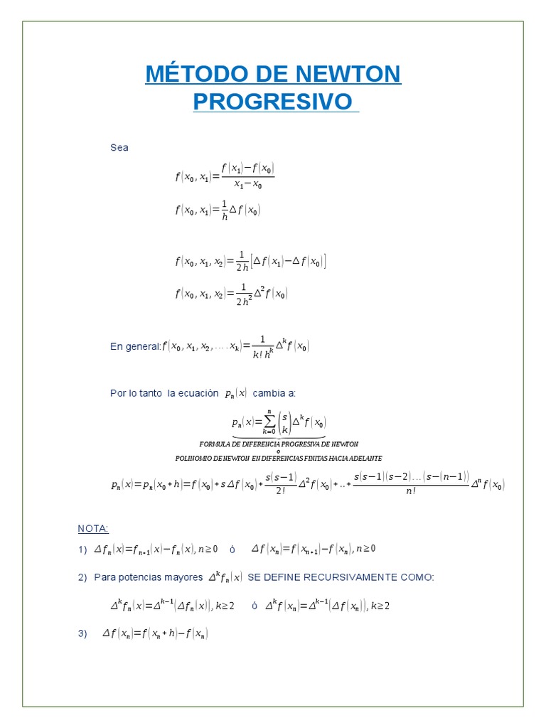 Método de Newton Progresivo | PDF | Algoritmos | Enseñanza de matemática