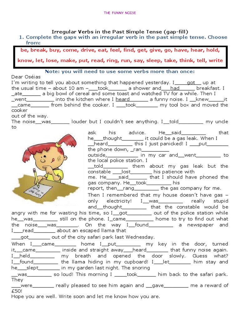 Irregular Verbs in The Past Simple Tense (Gap-Fill) | PDF