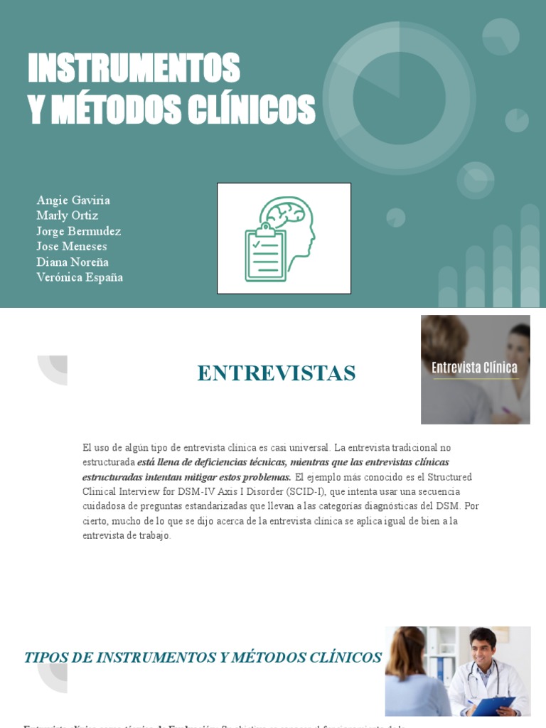 Instrumentos y Métodos Clínicos | PDF | Manual Diagnóstico y ...