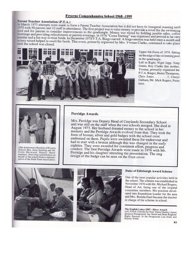 043 64 Proud Years - History of Fryerns School (& Craylands Secondary ...