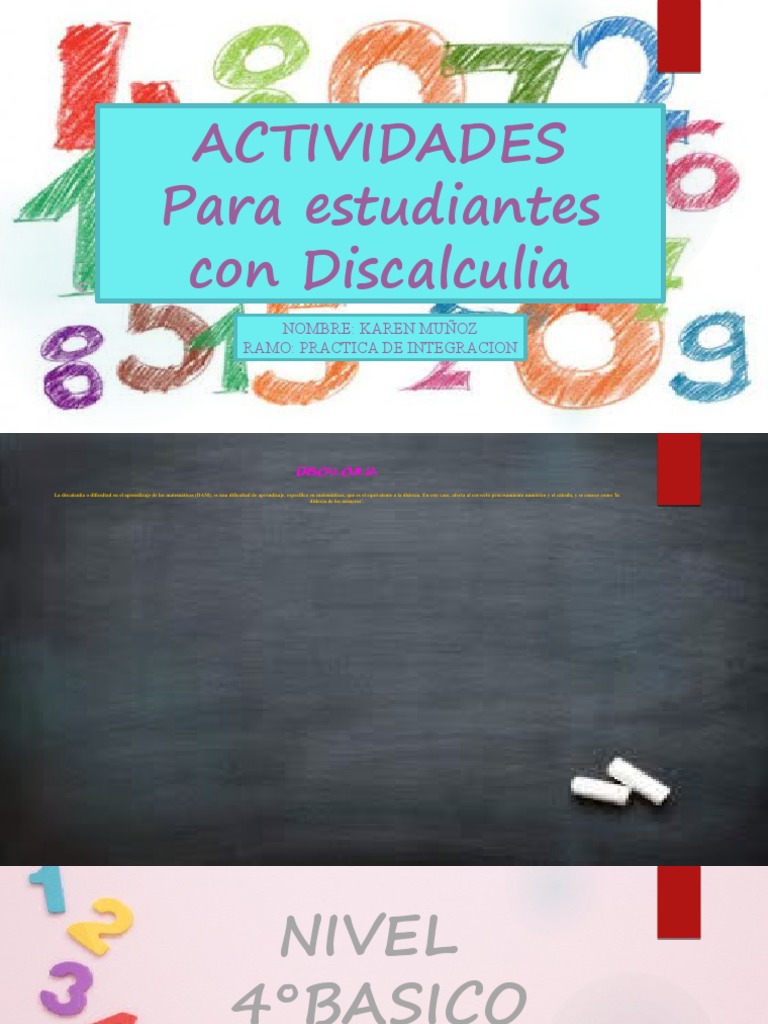 Actividades Discalculia | PDF | Cognición | Enseñanza de matemática