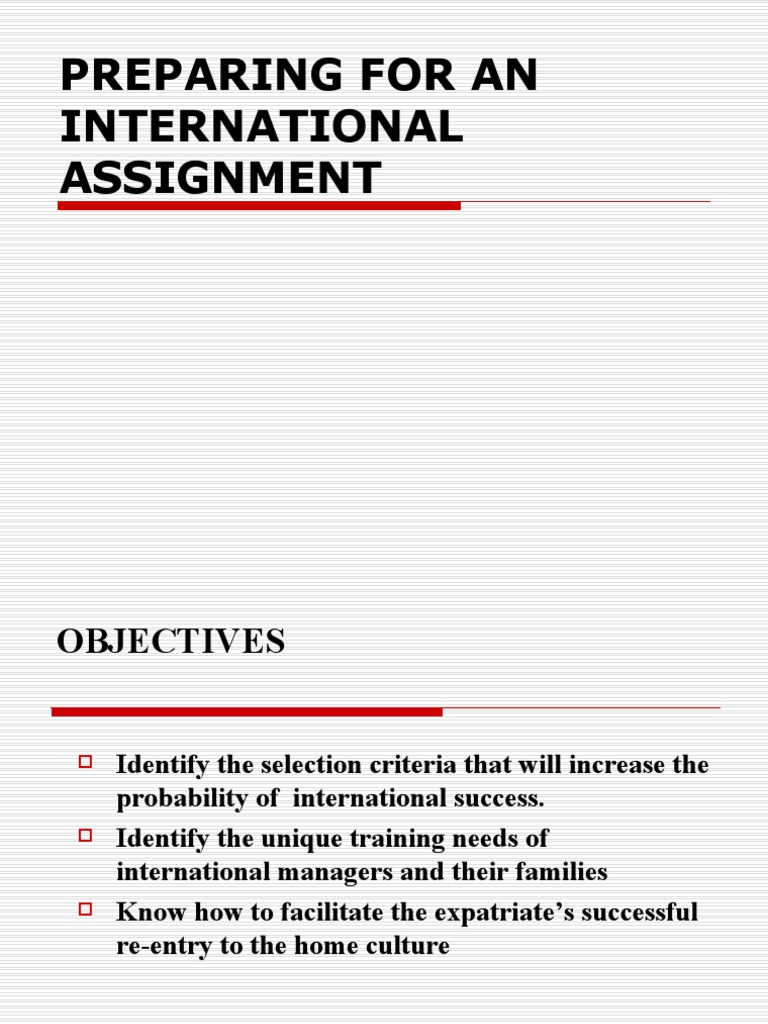 Preparing For International Assignment | PDF | Employment | Travel Visa