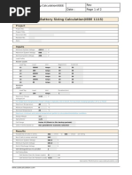 Ni-Cd Battery Sizing Calculation (IEEE 1115) | PDF | Battery Charger | Electronic Engineering