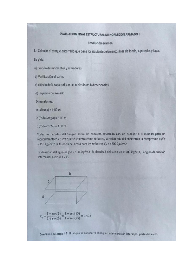 Examen Final Hormigon 2 | PDF