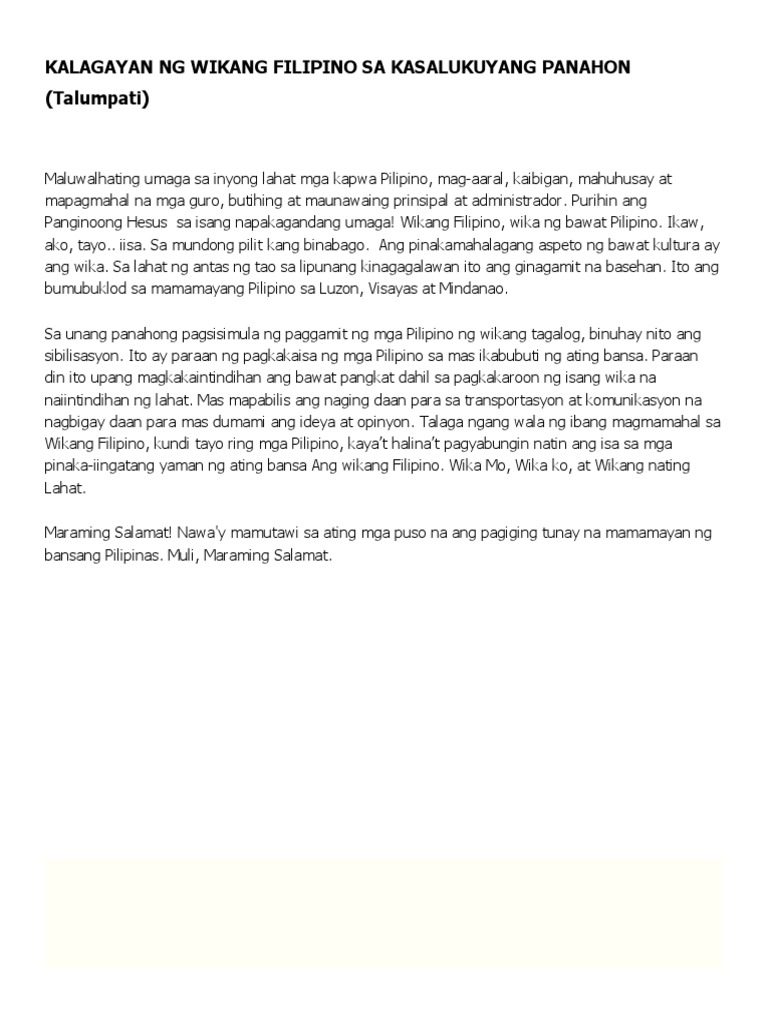 Talumpati - Final | PDF