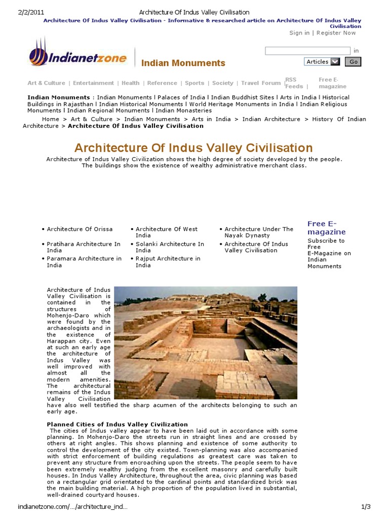 Architecture of Indus Valley Civilisatio PDF | PDF | Drainage