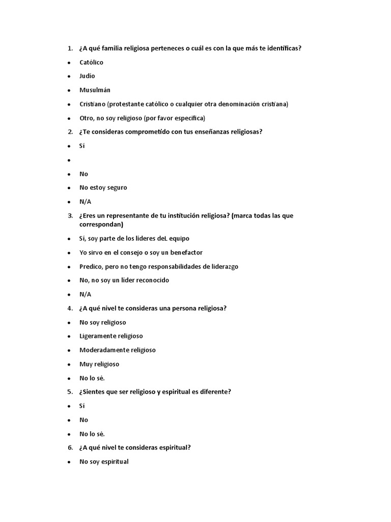 Preguntas Sobre Religion | PDF | Dios | Religión y creencia
