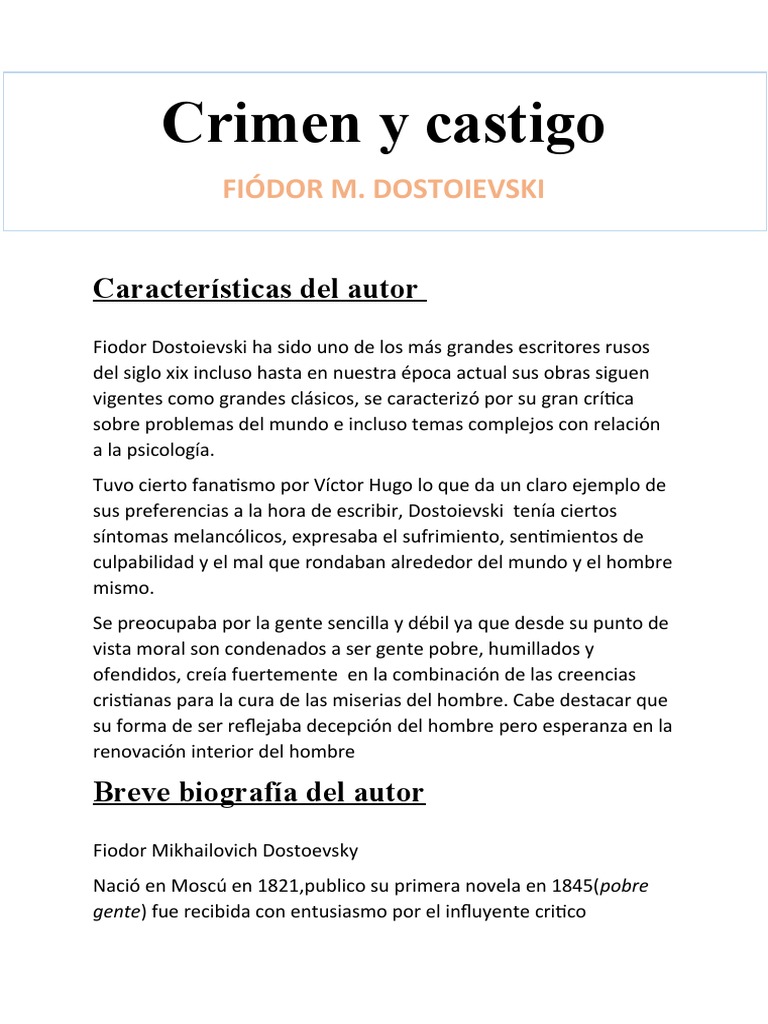 Crimen y Castigo | PDF | Crimen y castigo