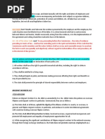 Labor Hand Out by Atty Cecilio Duka | PDF | Employment | Labour Law