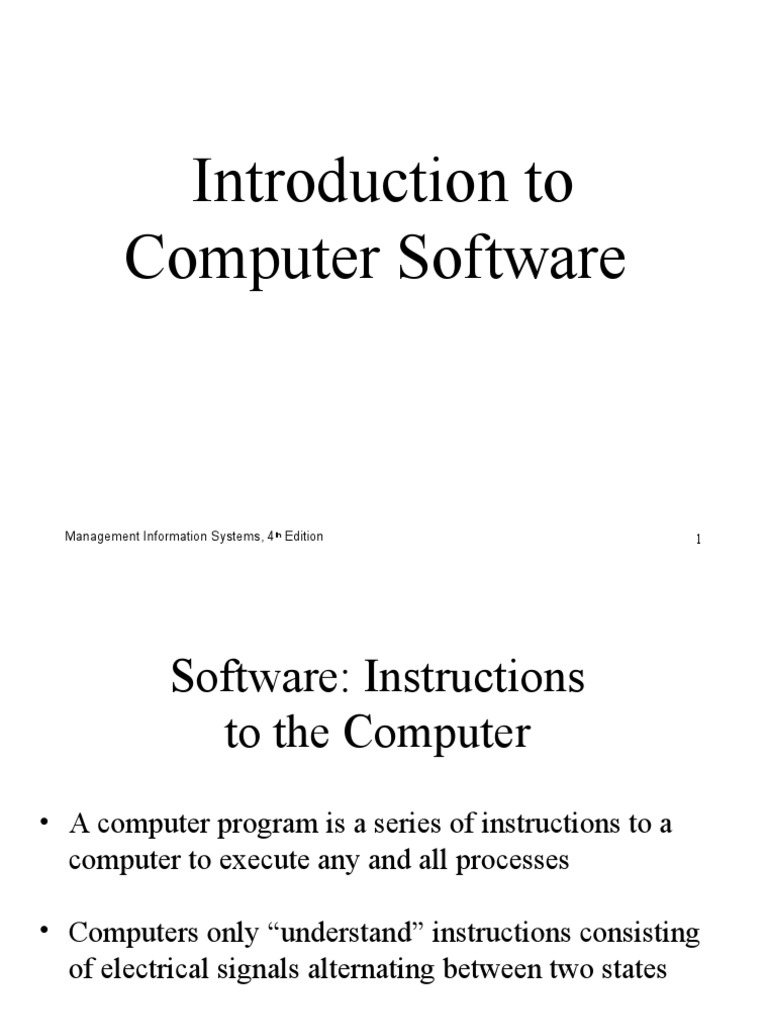 Introduction To Computer Software: Management Information Systems, 4 ...