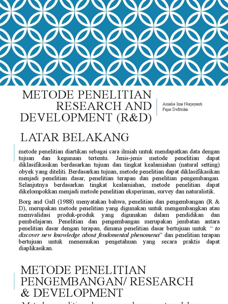 Metode Penelitian Research and Development (R&D) | PDF | Seni
