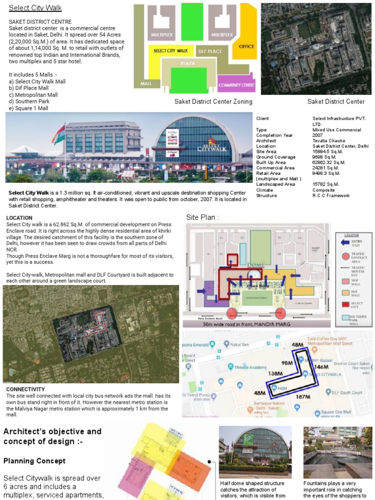 Select City Walk Case Study | Download Free PDF | Shopping Mall | Basement