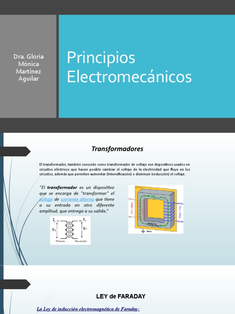 Ley de Faraday en Transformadores | PDF | Transformador | Inductor