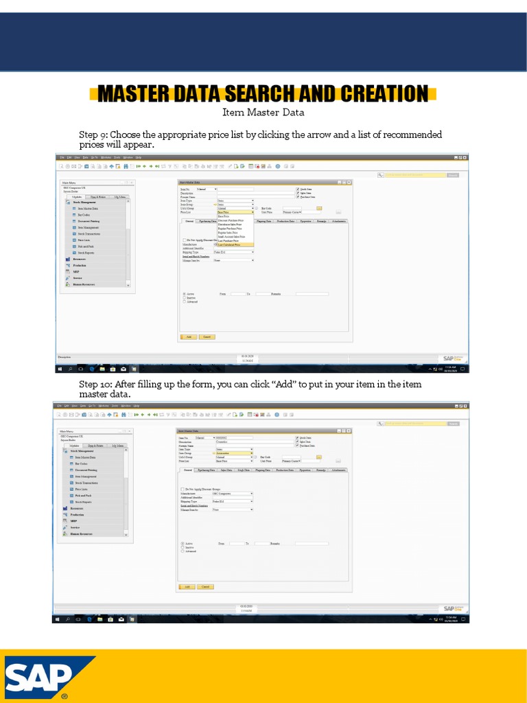 Master Data Search and Creation | PDF | Career & Growth | Finance ...