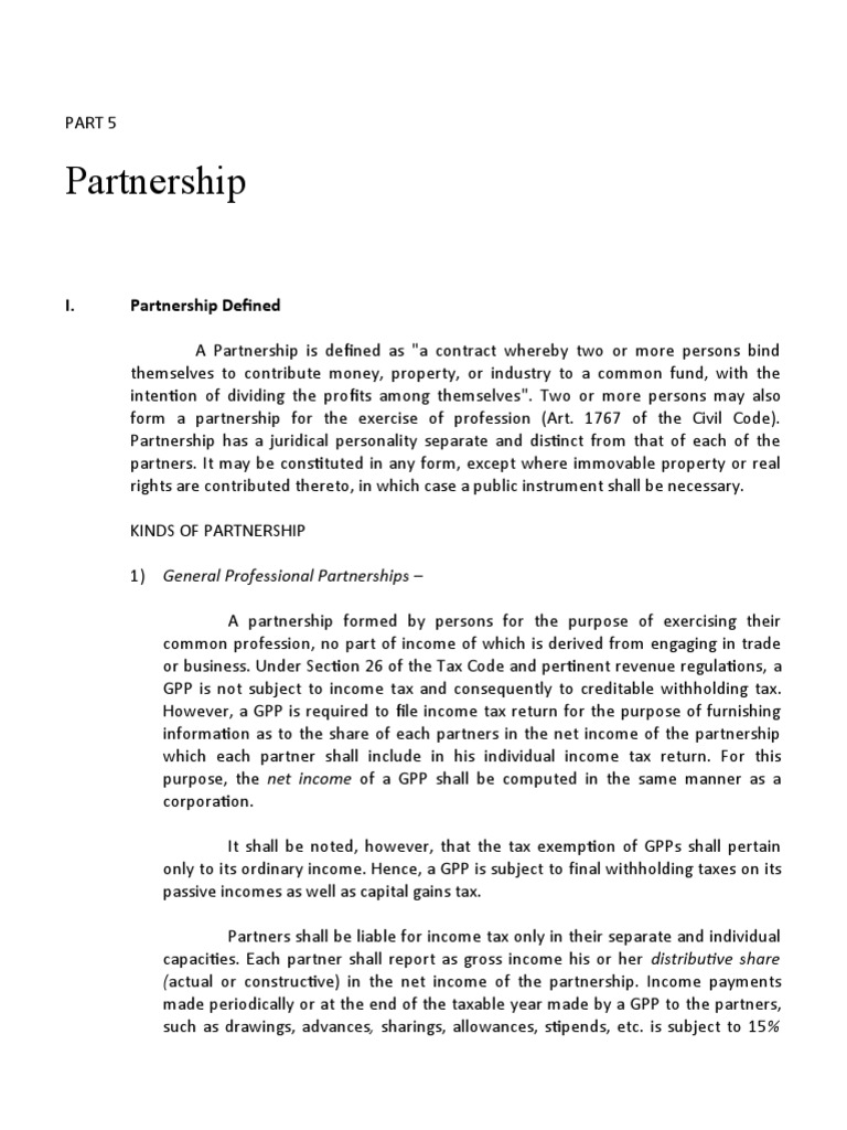 An In-Depth Explanation of Partnership Types, Distributive Share ...