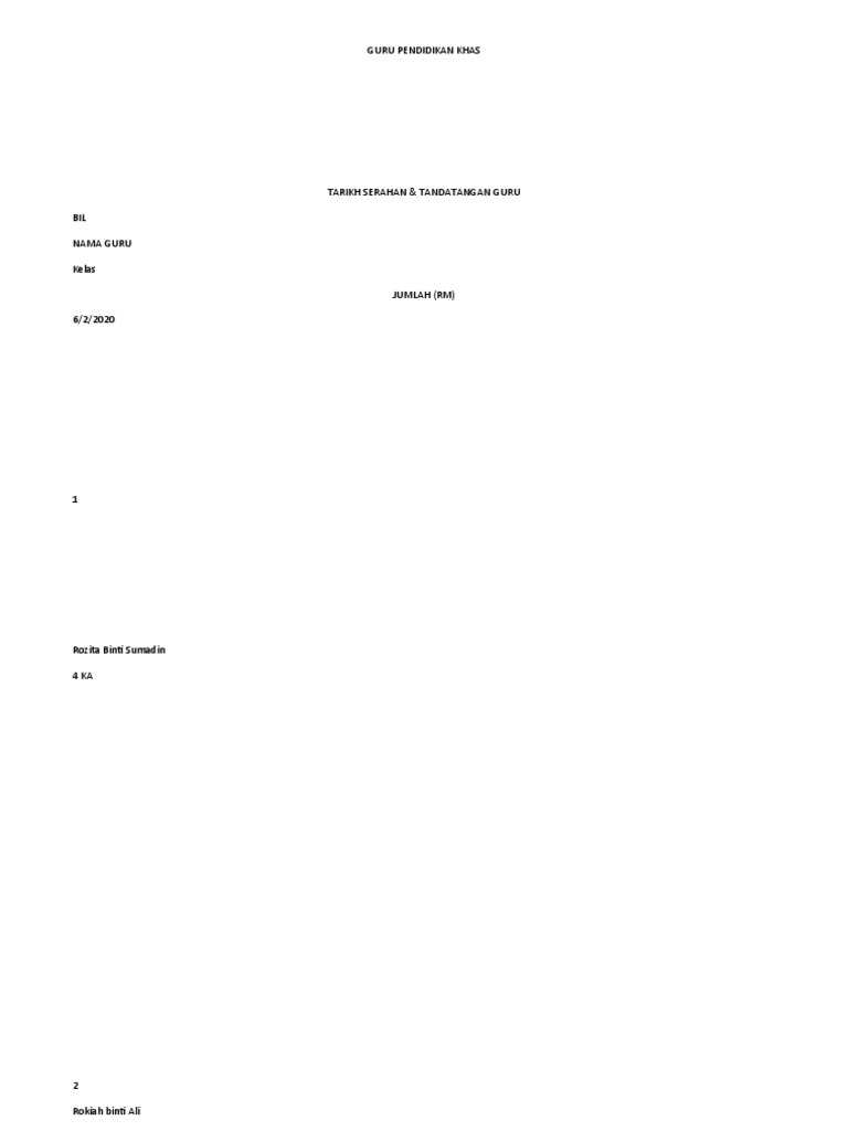 Serahan Duit Dan Tanda Tangan | PDF