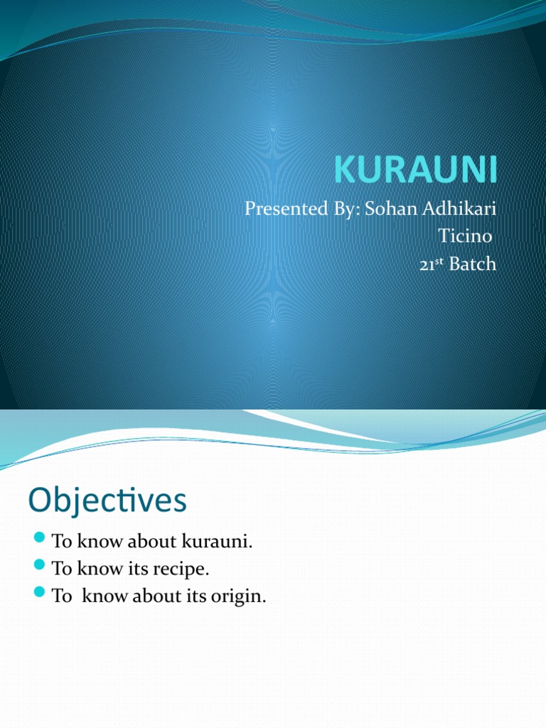 Kurauni: Origin and Recipe Guide | PDF