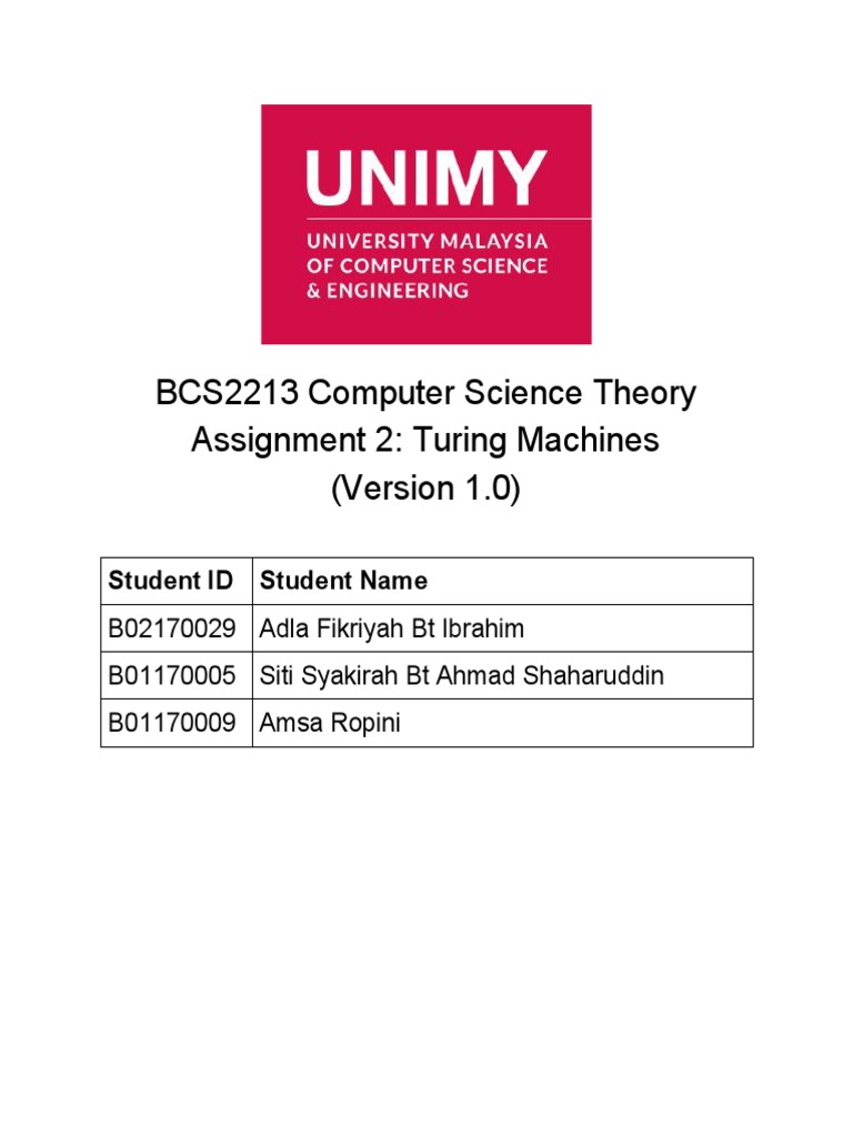 CST Group Assignment PDF | PDF | Theoretical Computer Science ...