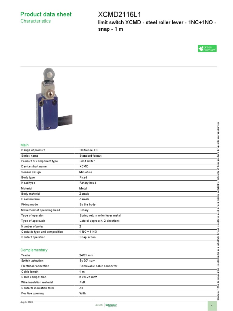 OsiSense XC Standard - XCMD2116L1 | PDF