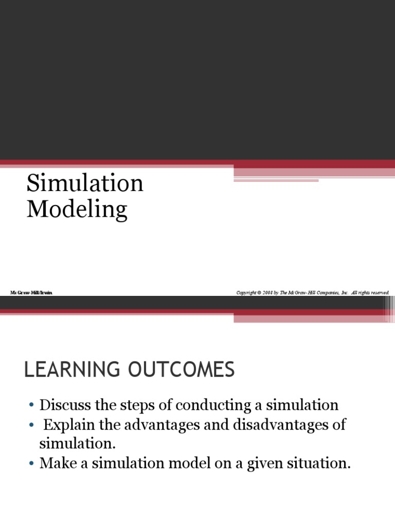 Simulation Modeling: Mcgraw-Hill/Irwin | PDF