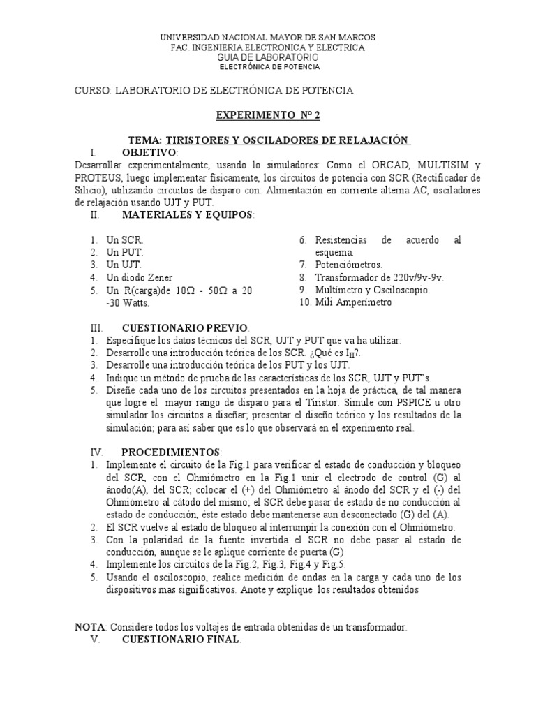 Exp2 Lab EP | Descargar gratis PDF | Equipo eléctrico | Electrónica
