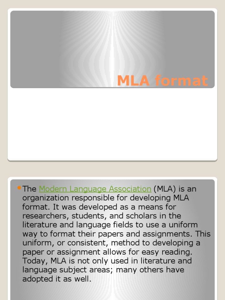 MLA Format | PDF