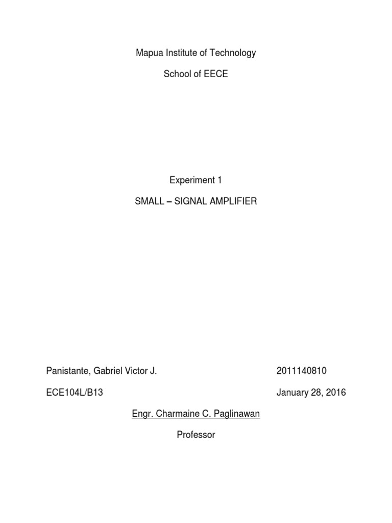 Mapua Institute of Technology School of EECE | PDF