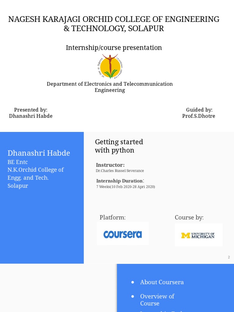 Nagesh Karajagi Orchid College of Engineering & Technology, Solapur ...