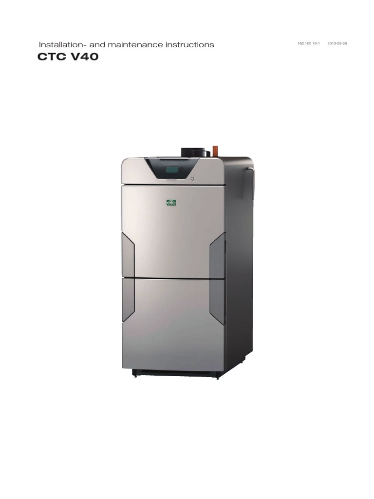 CTC V40: Installation-And Maintenance Instructions | PDF | Combustion ...