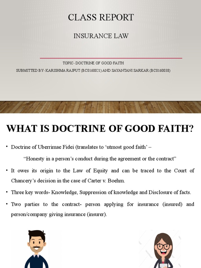 WHAT IS DOCTRINE OF GOOD FAITH Insurance Law | PDF | Legal Concepts ...