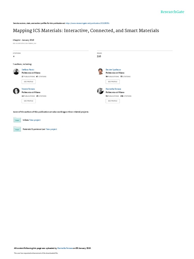 Mapping ICS Materials: Interactive, Connected, and Smart Materials ...