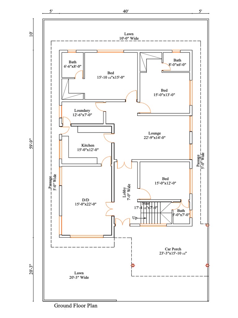 Ground Floor Plan Layout Details | PDF