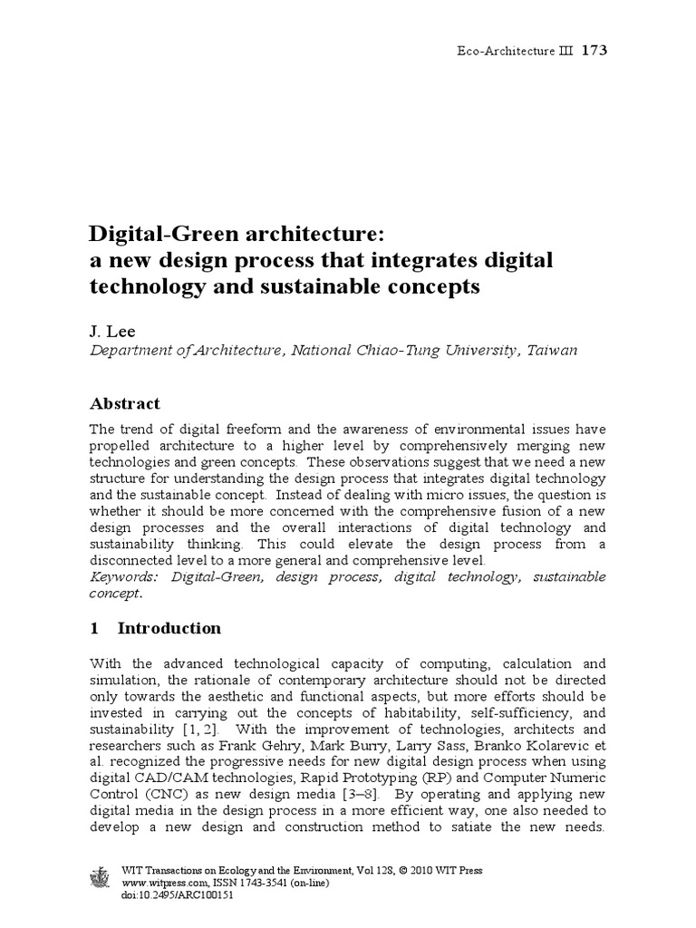 Digital-Green Architecture | PDF | Sustainability | Sustainable ...