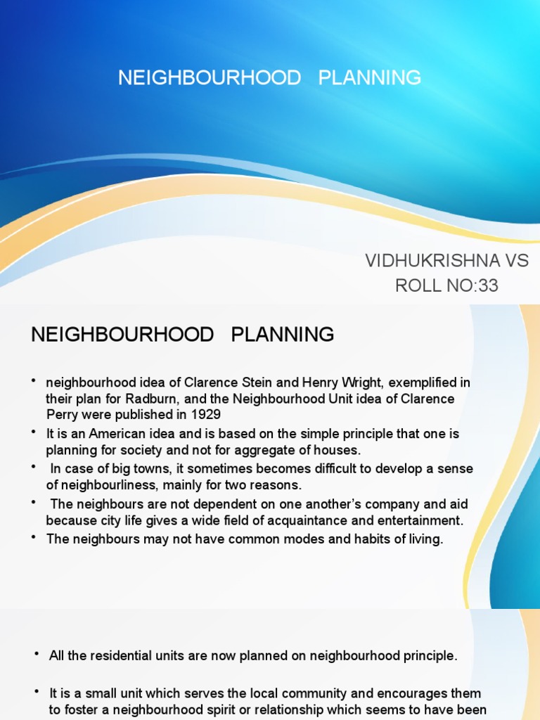 Principles and Models of Neighbourhood Planning: An Analysis of ...