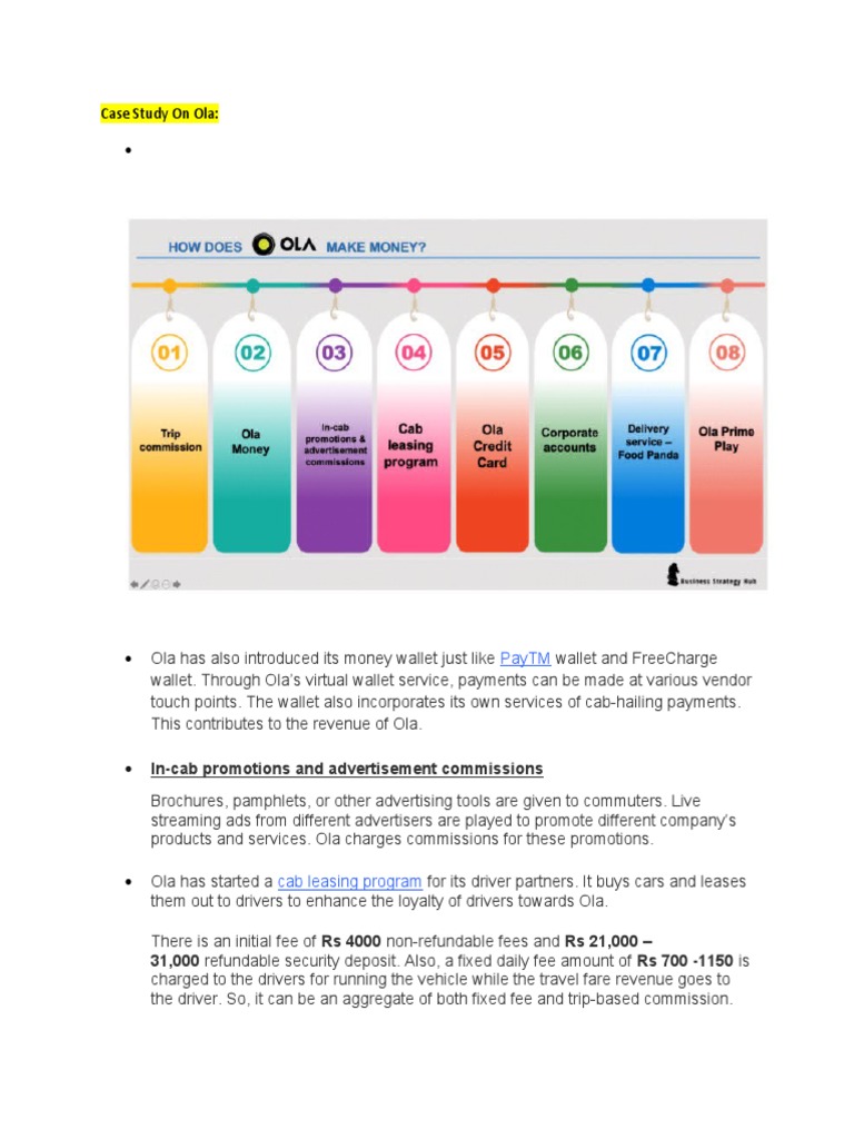 Case Study On Ola: : In-Cab Promotions and Advertisement Commissions | PDF