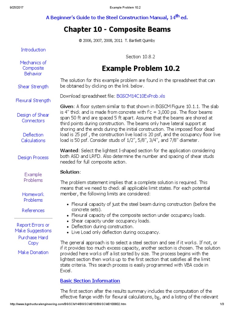 Chapter 10 - Composite Beams: Example Problems | PDF | Beam (Structure) | Mechanical Engineering