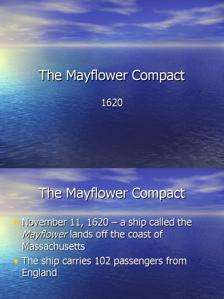 The Mayflower Compact | PDF | British Colonization Of The Americas ...