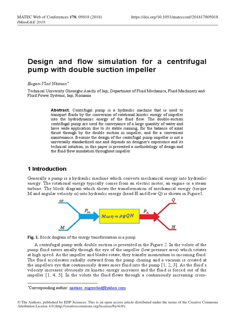 Centrifugal Pump Design & Flow Simulation | PDF | Pump | Computational ...
