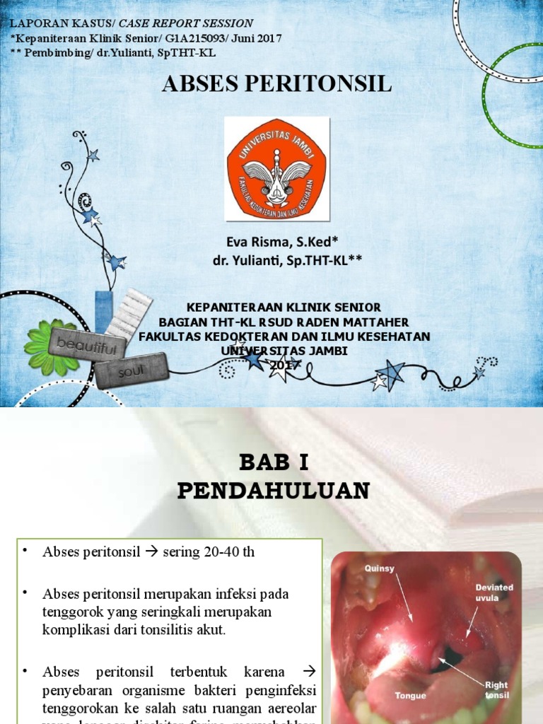 PPT Abses Peritonsil | PDF