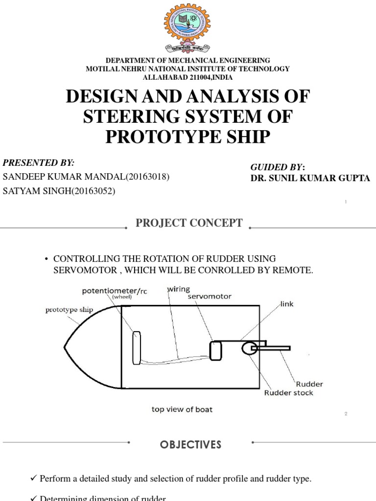 Design and Analysis of Steering System of Prototype Ship: Presented By ...